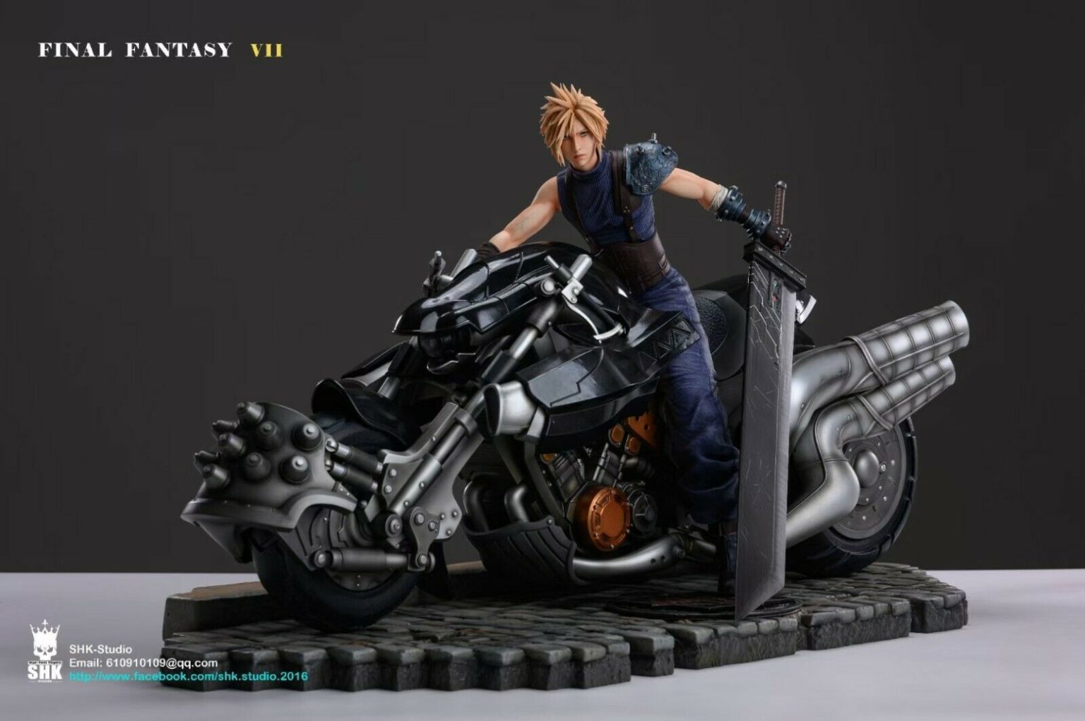 Final Fantasy - Cloud Strife & Fenrir | 1:4 Resin Statue | von SHK ...