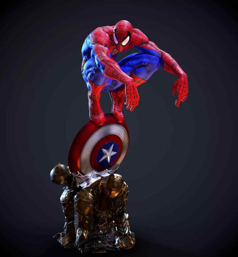 Marvel - Avenger Spiderman | 1:2 / 1:4 Resin Statue | von NMK Studio ...