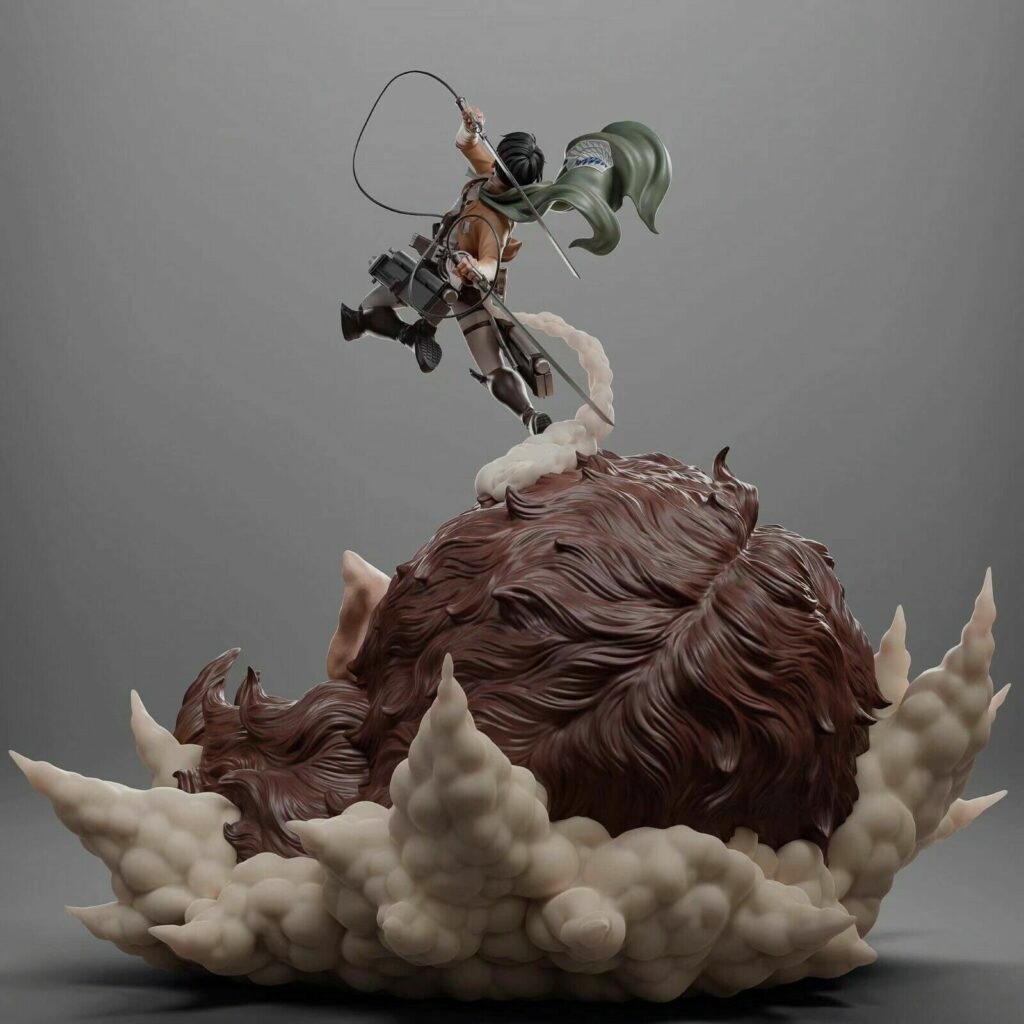 Attack on Titan - Levi vs. Zeke/Beast Titan | Resin Statue | von ...