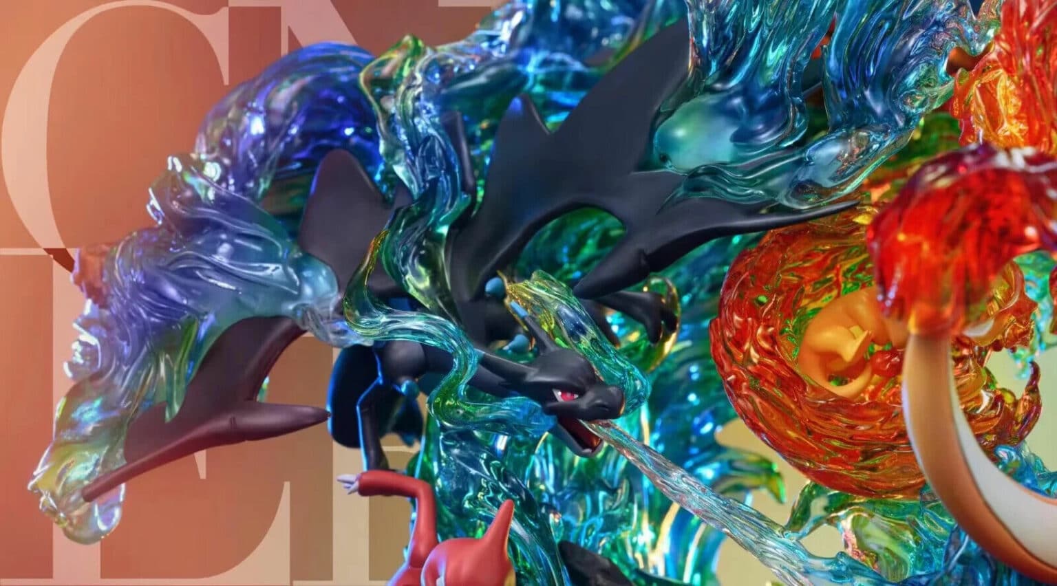 Pokémon - Charmeleon & Mega Charizard X&Y | 1:6 Resin Statue | von Gene ...