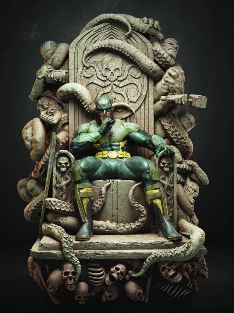 Marvel - Captain Hydra on Throne | 1:3 Resin Statue | von ATF Want ...