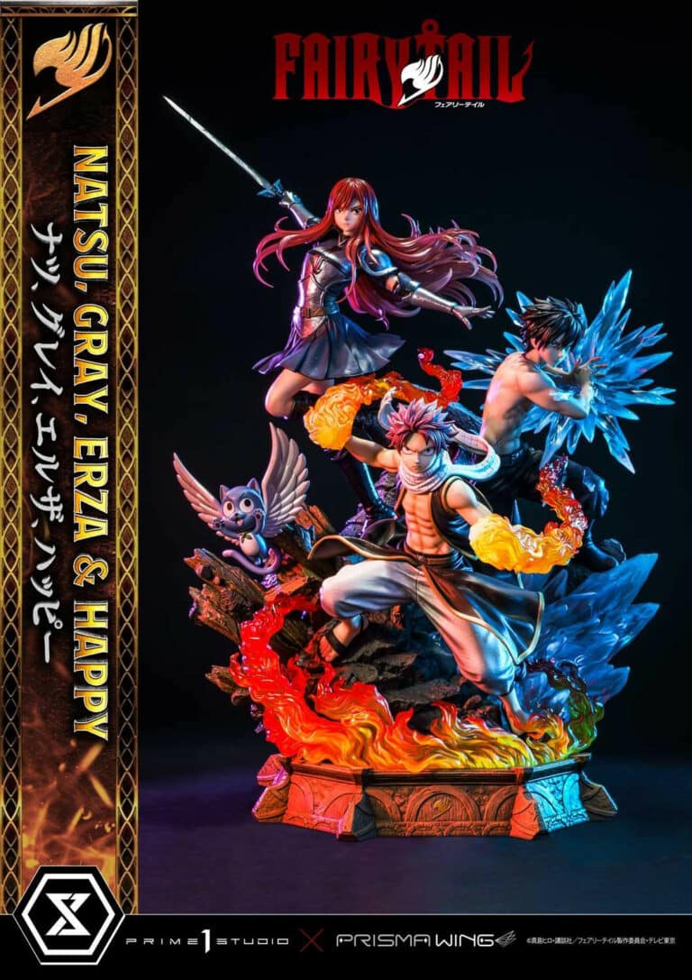 Fairy Tail - Natsu, Gray, Erza & Happy | 1:7 Resin Statue | von Prime 1 ...