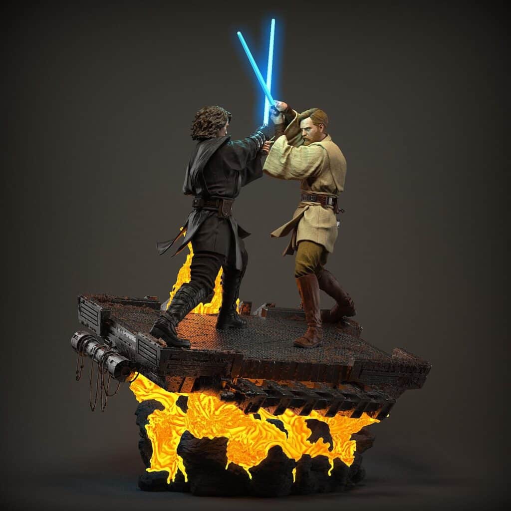 Star Wars - Anakin Skywalker vs. Obi-Wan | 1:4 Resin Statue | von MFA ...