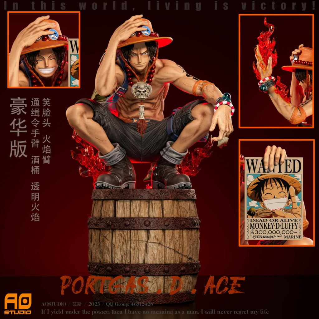 One Piece - Portgas D. Ace | 1:3 Resin Statue | von AO Studios ...