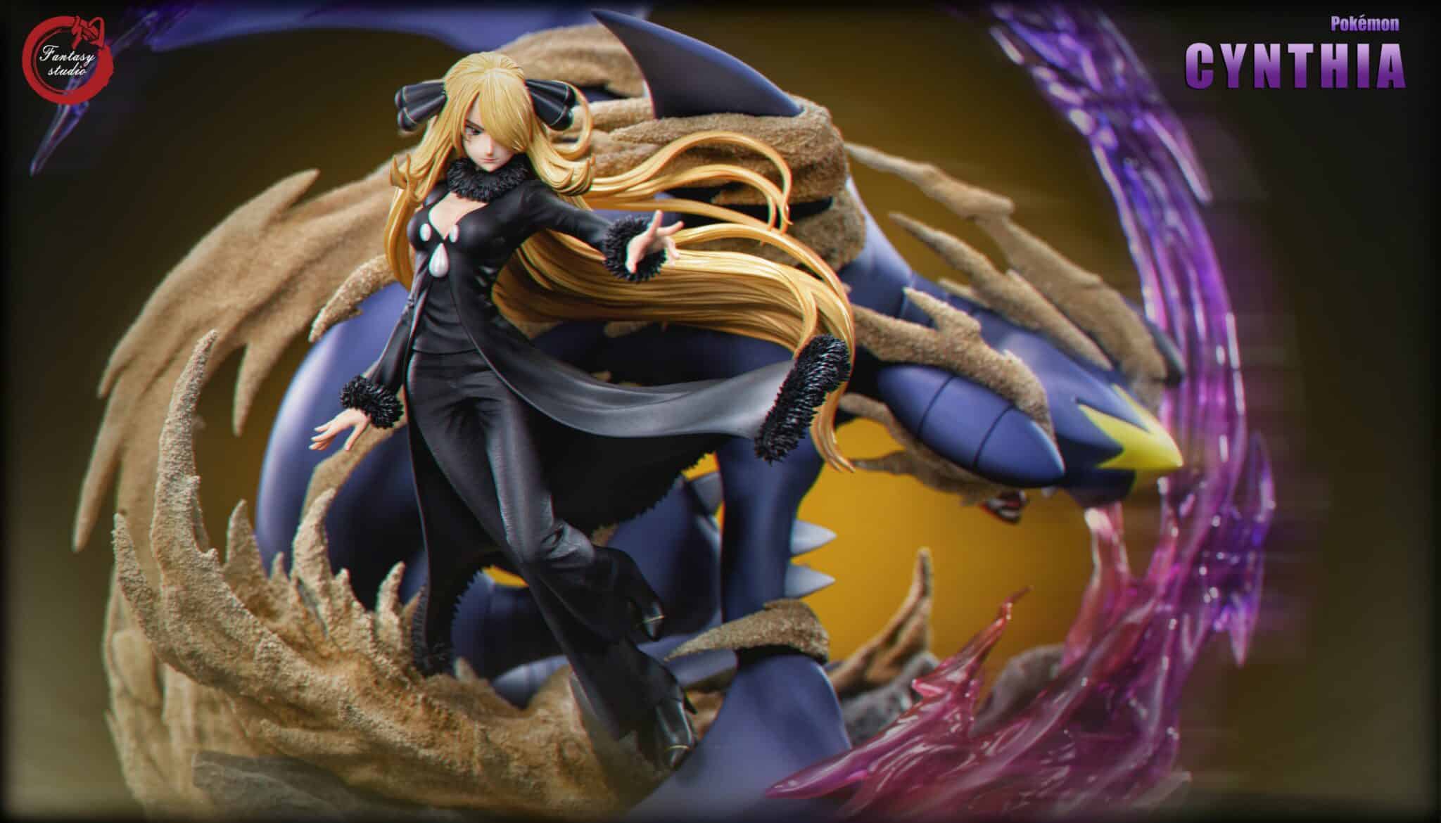 Pokémon - Cynthia & Garchomp | 1:6 Resin Statue | von Fantasy Studio ...