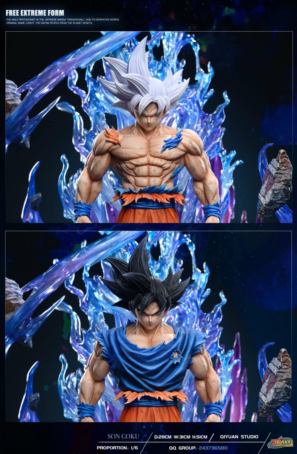 Dragon Ball - Ultra Instinct Son Goku | 1:6 Resin Statue | von Qiyuan ...