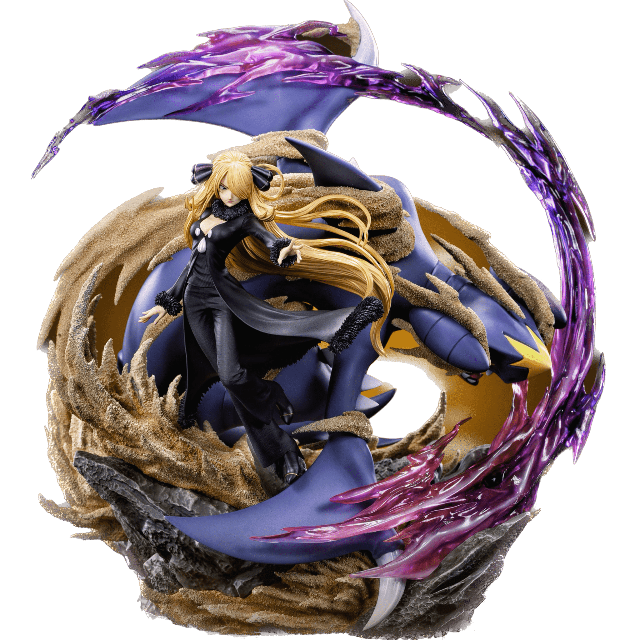 Pokémon - Cynthia & Garchomp | 1:6 Resin Statue | von Fantasy Studio ...