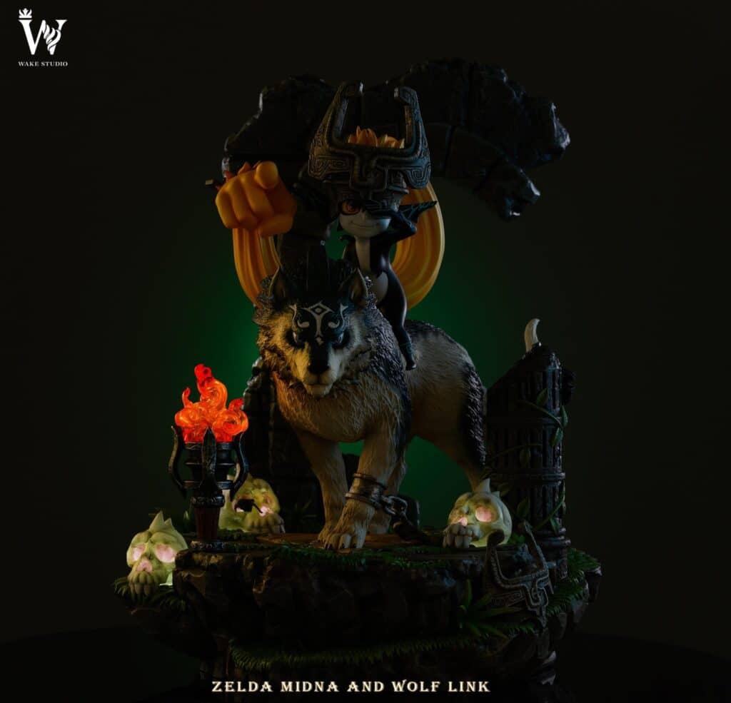 Legend of Zelda - Zelda Midna & Wolf Link | 1:4 Resin Statue | von Wake Studio | HandsomeCake ...